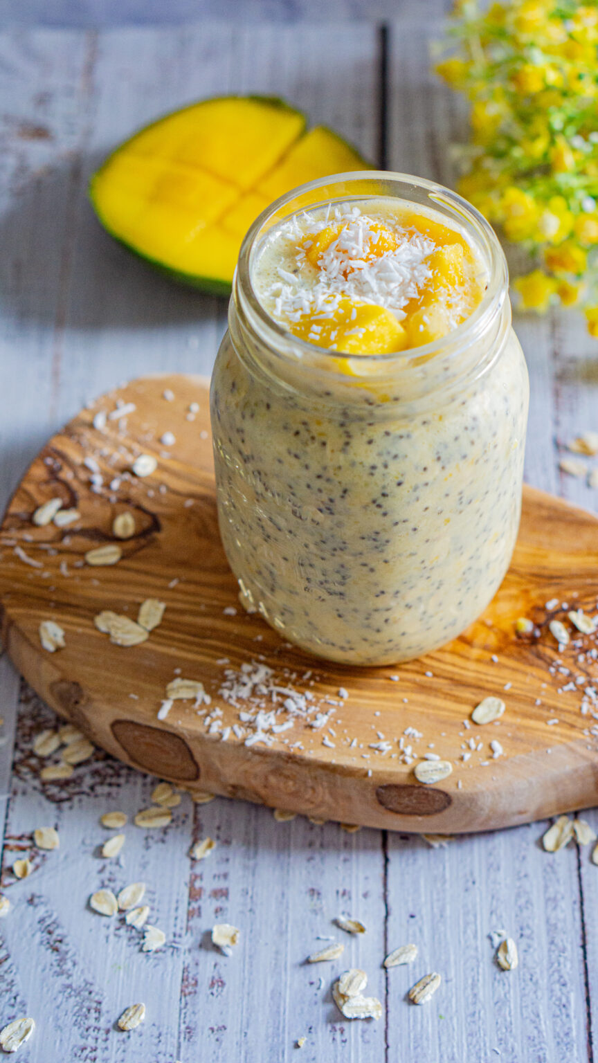 Overnight Mango & Coconut Oats (GF) – MrsSlimOnPlants