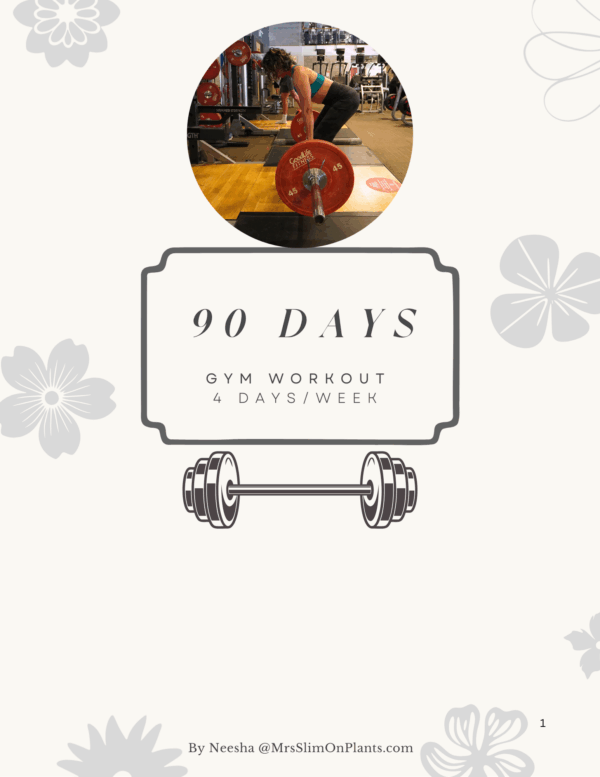 4 Days At GYM – Intermediate Workout Program – MrsSlimOnPlants